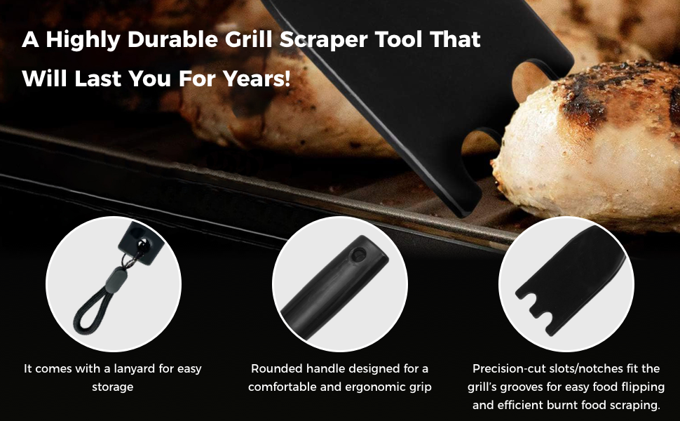 Amazon.com : Owiooll Universal Grill Scraper for George Foreman & Most Grooved Indoor Grills ...