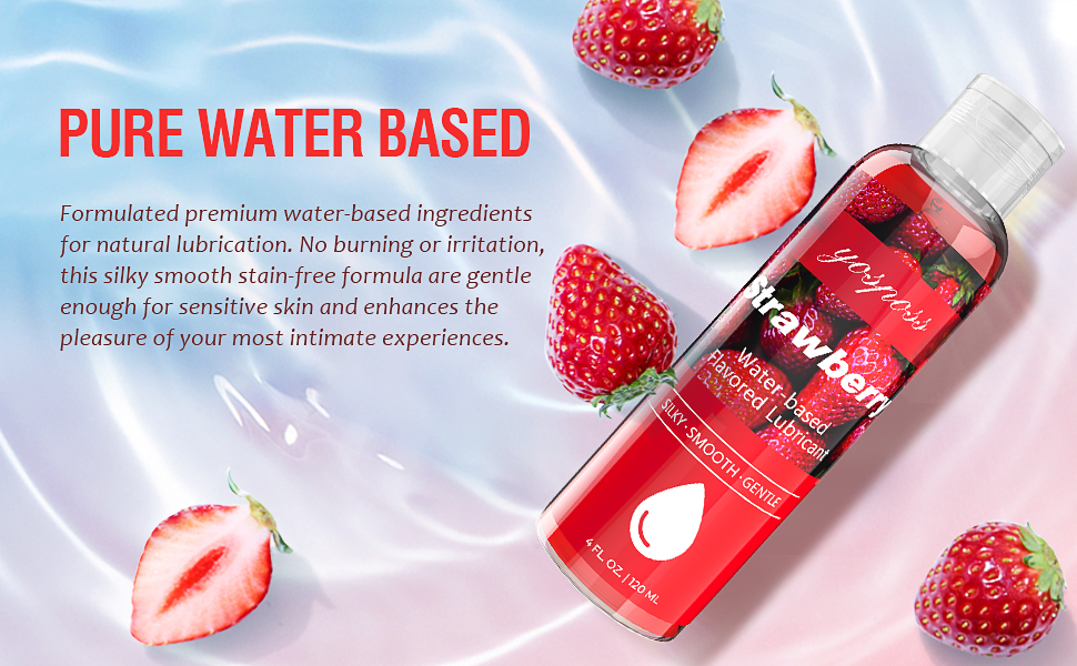 Amazon.com: 4 fl.oz. Strawberry Flavored Water Based Lubricant for Men Women, Sugar-Free Natural ...