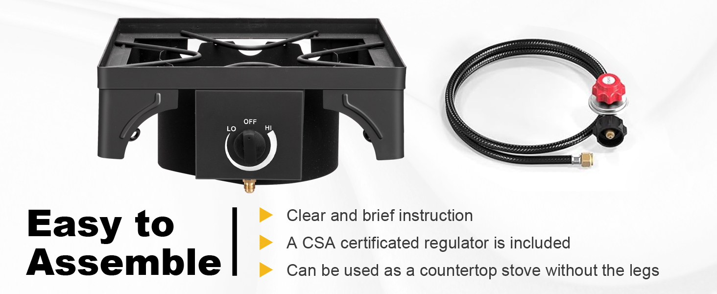 Amazon.com: Outvita 75,000 BTU Portable Gas Camping Stove, Outdoor Propane Burner with 20psi ...