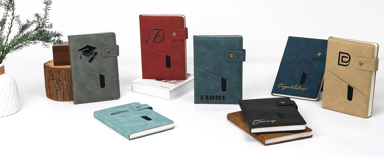 Personalized Notebook And 10 Pc Pens Custom Your Logo Text Image Personalized Leather