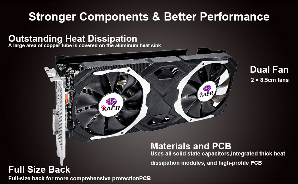 Amazon.com: SHOWKINGS Radeon RX 580 - Tarjeta gráfica de 8 GB, tarjeta de video AMD 256 bits ...