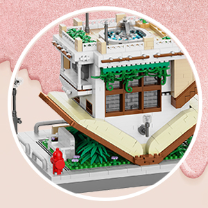 Amazon.com: BDYDT Architecture Inverted Bookstore Micro Building Blocks Set（2100+PCS ...
