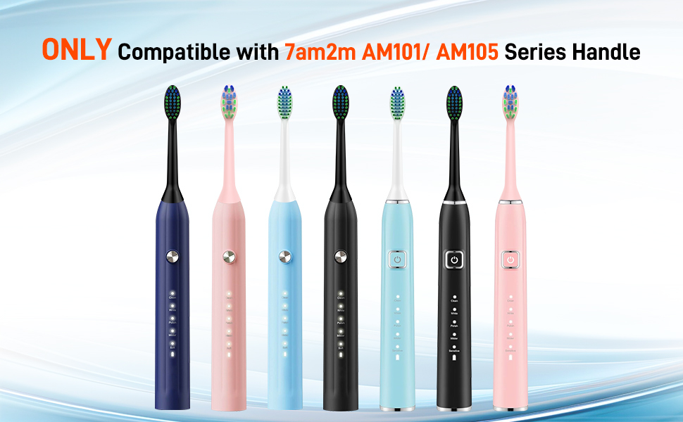 Amazon.com : Replacement Brush Heads Compatible with 7am2m AM101/AM105 Sonic Electric Toothbrush ...