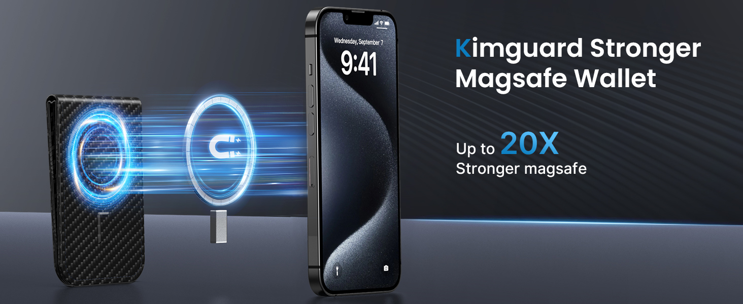 Amazon.com: Kimguard for Magsafe Wallet Stand with Airtag Holder, Strong Magnetic Wallet for ...