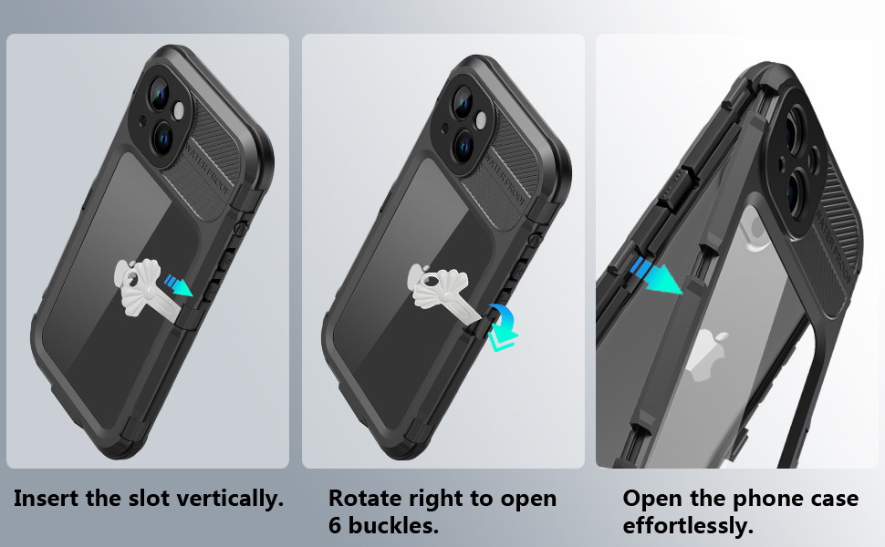 Amazon.com: Dewfoam Design for iPhone 13 Waterproof Case, Heavy Duty Metal Case with Screen ...