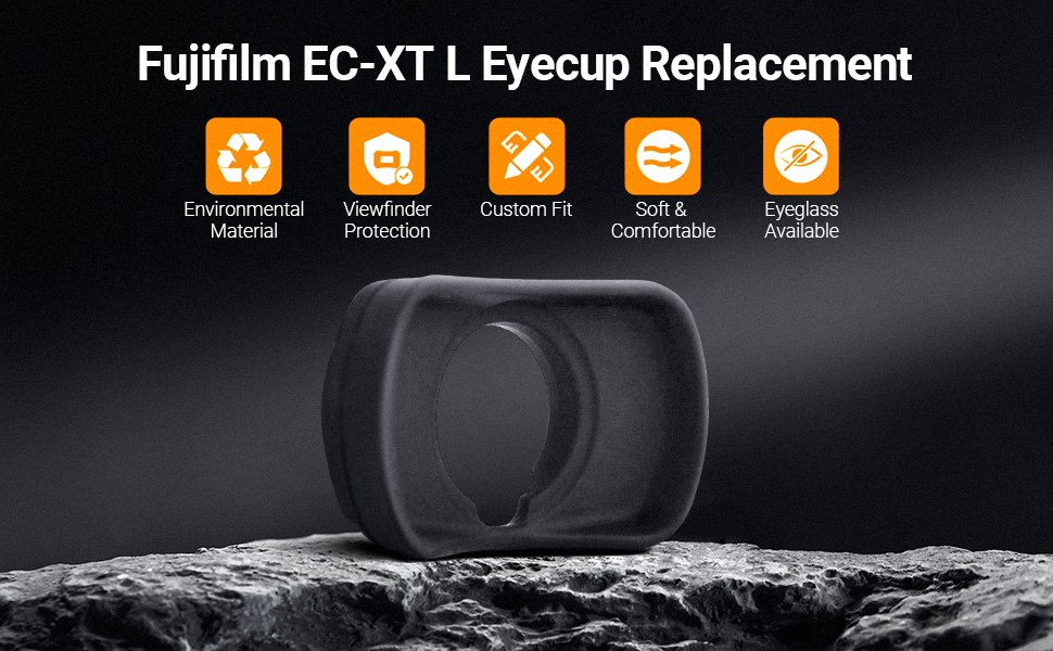 Amazon.com : JJC Viewfinder Eyecup Eyepiece for Fuji Fujifilm X-T5 X-T4 X-T3 X-T2 X-T1 X-H1 X-H2 ...