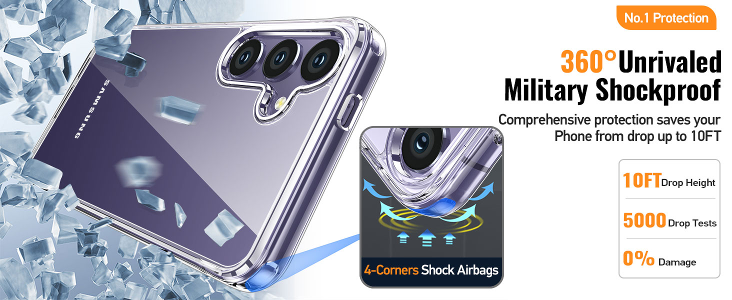 Amazon.com: Oterkin for Samsung Galaxy S24 Case Clear, [20X Anti-Yellowing Technology] S24 Phone ...