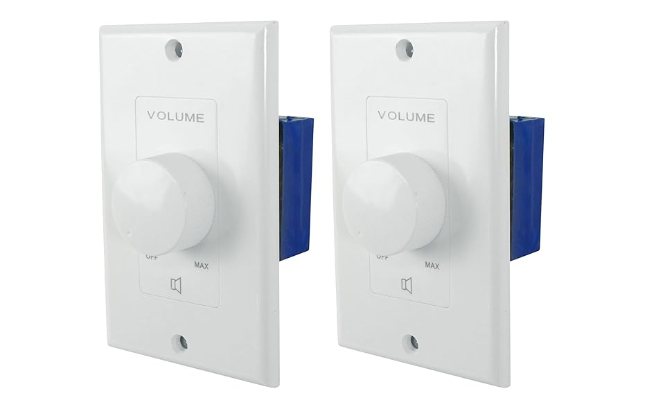 Amazon.com: (2) Rockville VOL70200 White 200w 70v Wall Volume Controls ...