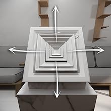 MAIER INTERNACIONAL - Air Vent Cover HVAC 10x10 Inches | 4-Way Supply Grille, Aluminum Square ...