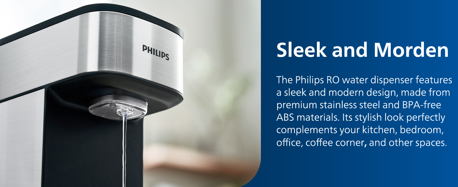 PHILIPS Countertop Reverse Osmosis Water Filter Dispenser, 5 Stages RO Water Filtration System ...