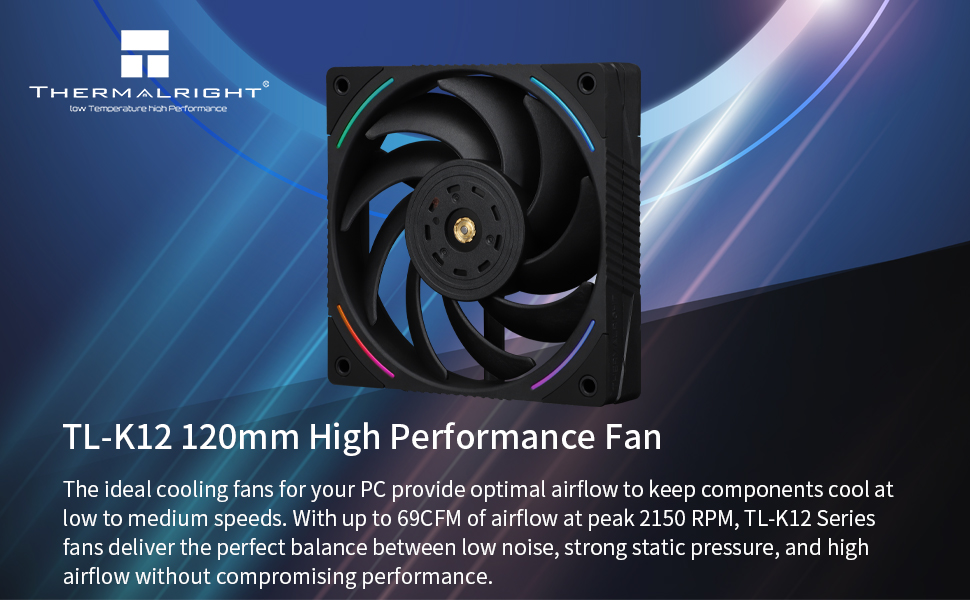 Amazon.com: Thermalright TL-K12 Computer Case CPU Cooler 120mm, PWM Silent With 2150RPM Speed ...