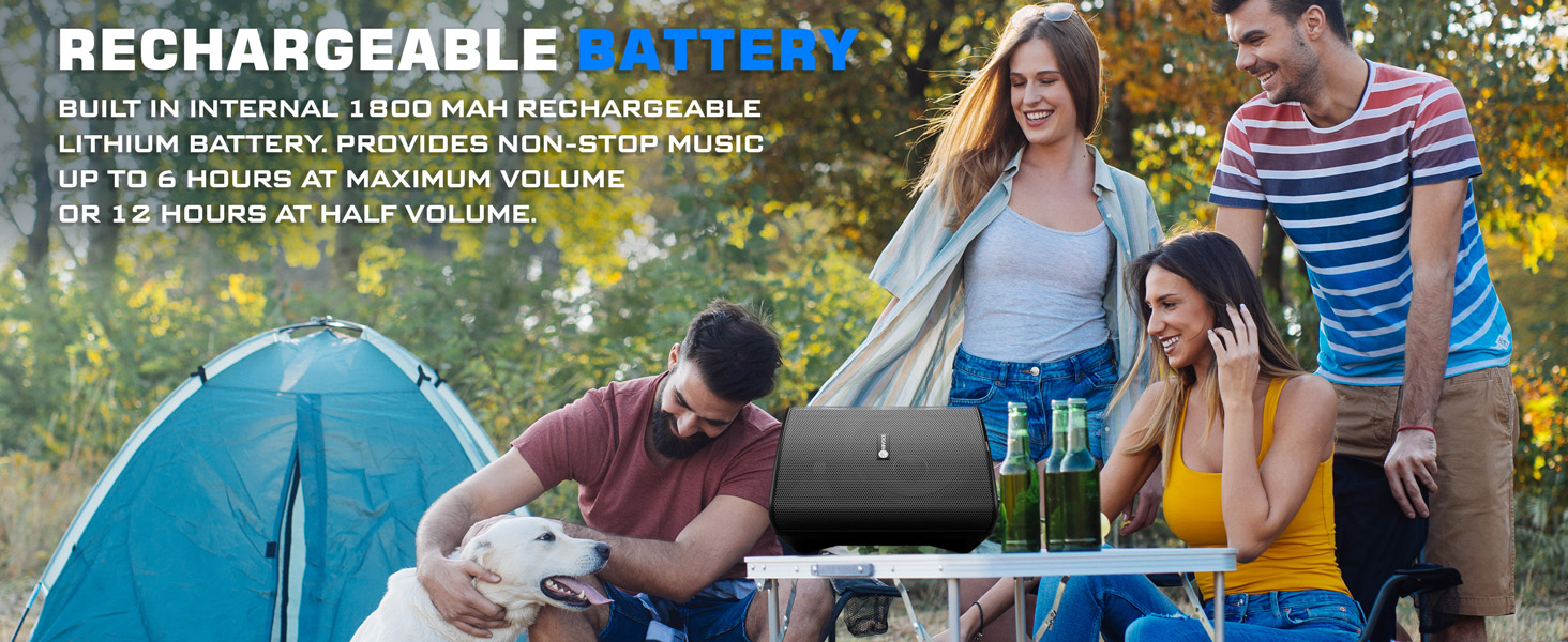 Amazon.com: NBVOICE All-in-1 Portable Speaker System, Powerful Bass, 2 ...