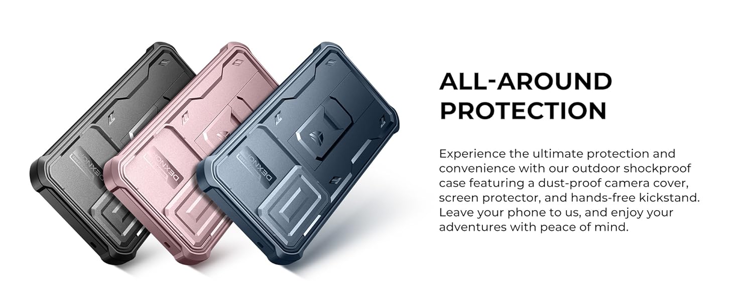 Amazon.com: Dexnor for Samsung Galaxy A55-5G Case, [2 Front Frame] [Built-in Slide Camera Cover ...