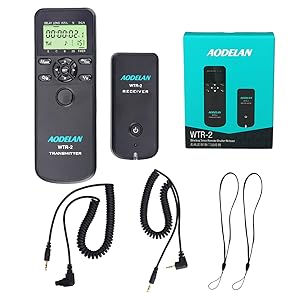 AODELAN Camera Wireless Shutter Release Timer Remote Control Compatible for Canon EOS R, ROS RP ...
