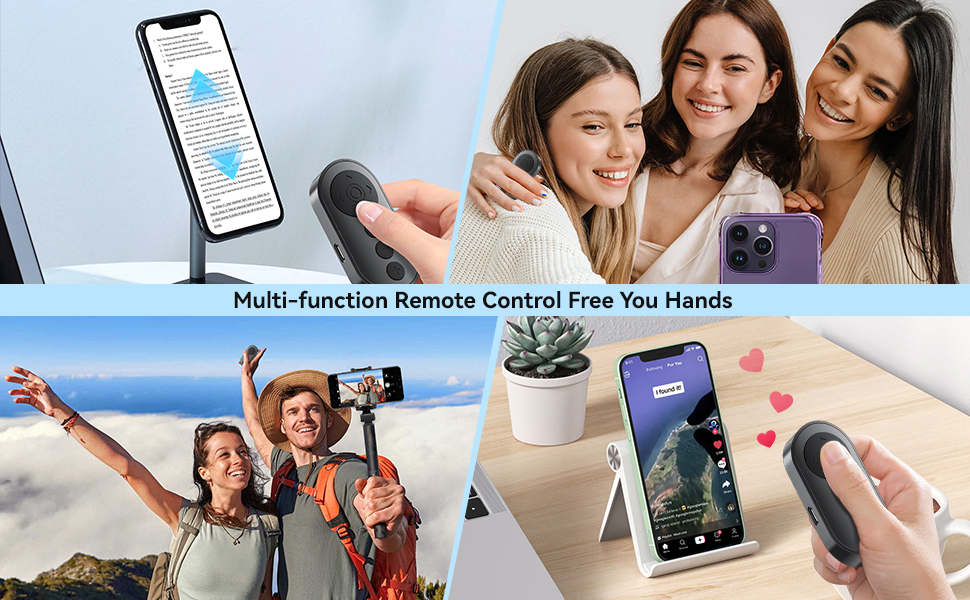 Amazon.com : VYVIYON Wireless Camera Remote with Zoom/Camera Switch for Photo and Vlogging ...