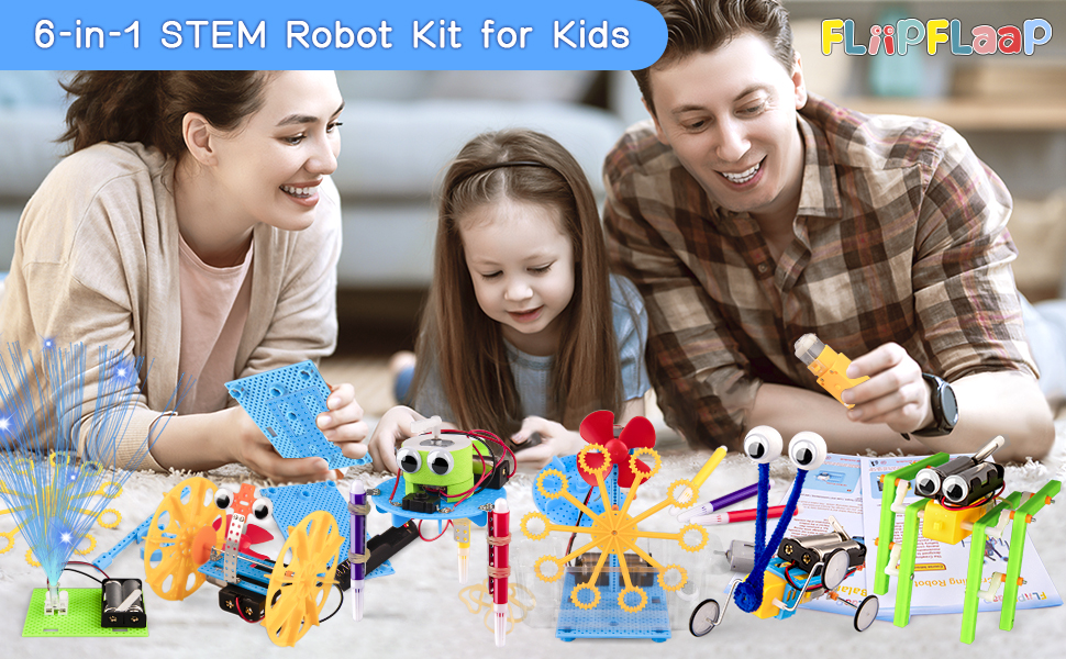 Amazon.com: 6-in-1 STEM Kit for Kids Ages 6-12, STEM Toys for Boys Ages ...