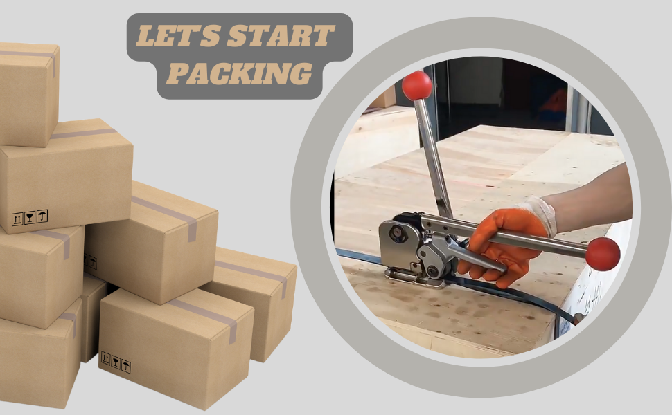 Amazon.com: U.S. SOLID Steel Packaging Strapping Tool for 1/2" 5/8" 3/4" Width 3-in-1 (Tensioner ...