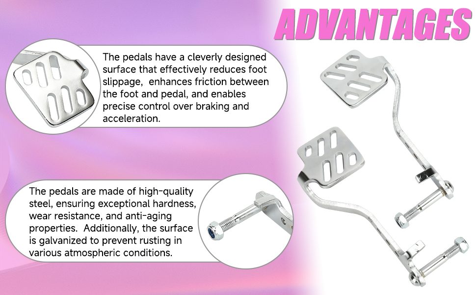 Amazon.com: CILOYU Go Kart Pedals Kit with Brake Pedal Throttle Pedal ...