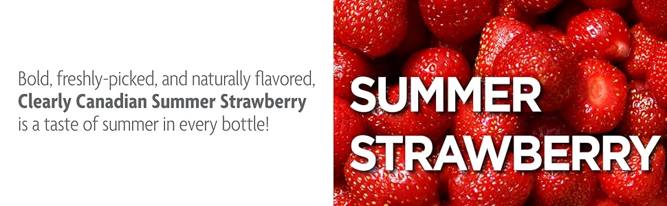 Amazon.com : Clearly Canadian Summer Strawberry Sparkling Spring Water Beverage, Natural ...