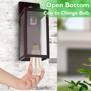 BesLowe Outdoor Wall Light Fixtures, Exterior Waterproof Wall Lanterns, Brown Porch Sconces Wall ...