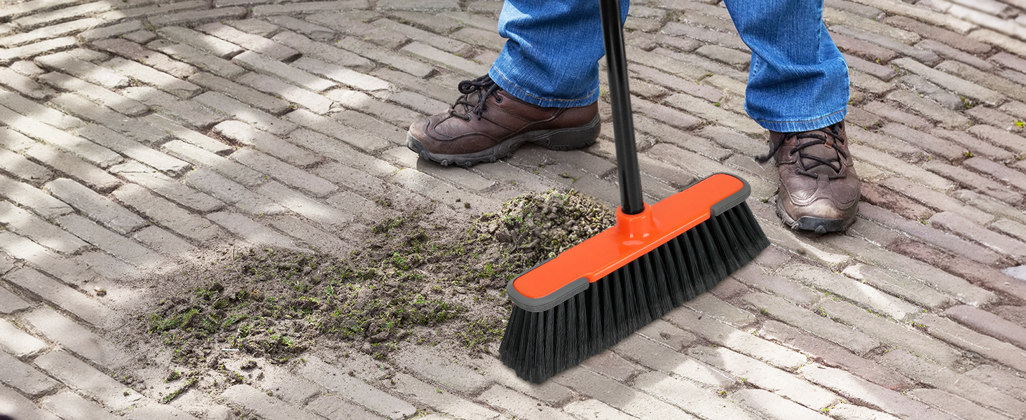 Amazon.com: Broom for Sweeping Indoor 54''Long Handle Soft Bristle ...