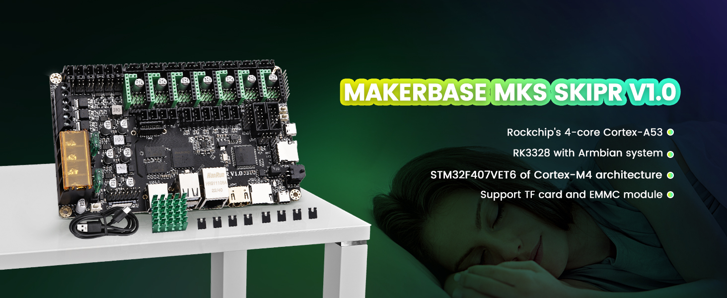 Amazon.com: Makerbase MKS SKIPR 3D Printer Control Board with Powerful Cortex-M4 MCU 1GB DDR3 ...