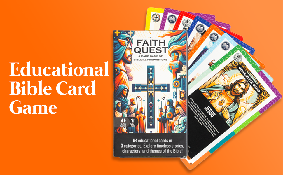 Amazon.com: FAITH QUEST - Bible Card Game - Christian Trivia Game for ...