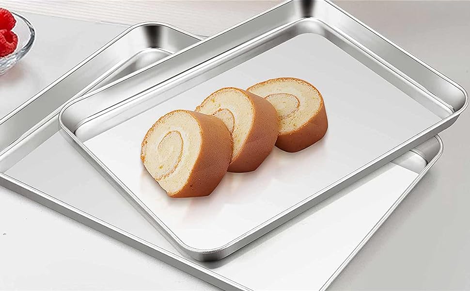 Amazon.com: Homikit Baking Pan Sheet, Stainless Steel Cookie Tray 16”x ...