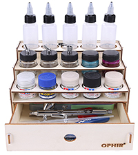 Amazon.com: OPHIR Wooden Paint holder Organizer with 2 Cabinet Drawers, Acrylic Paint Storage ...
