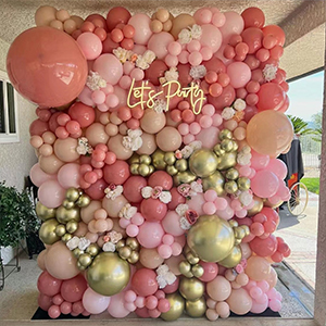 Amazon.com: Orgnafey Retro Dusty Pink Balloons Garland Kit 171Pcs Pastel Light pink Nude ...