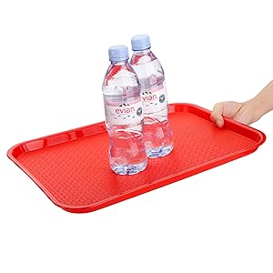 Yarlung 6 Pack Plastic Fast Food Trays, 16x12 Inches Restaurant Serving ...
