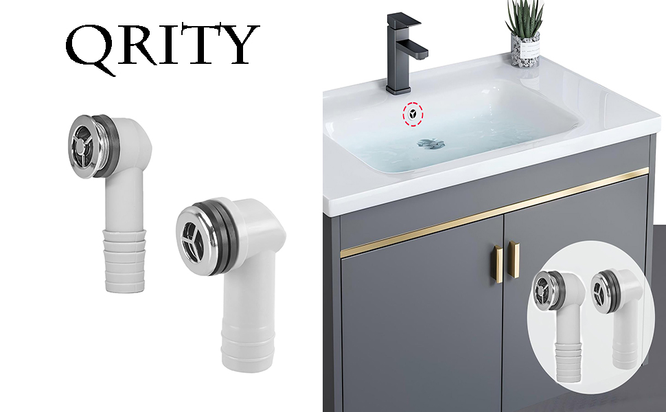 Qrity 2 Pieces Sink Overflow Head, Overflow Round Interface, Wash Basin Overflow Head, Kitchen ...