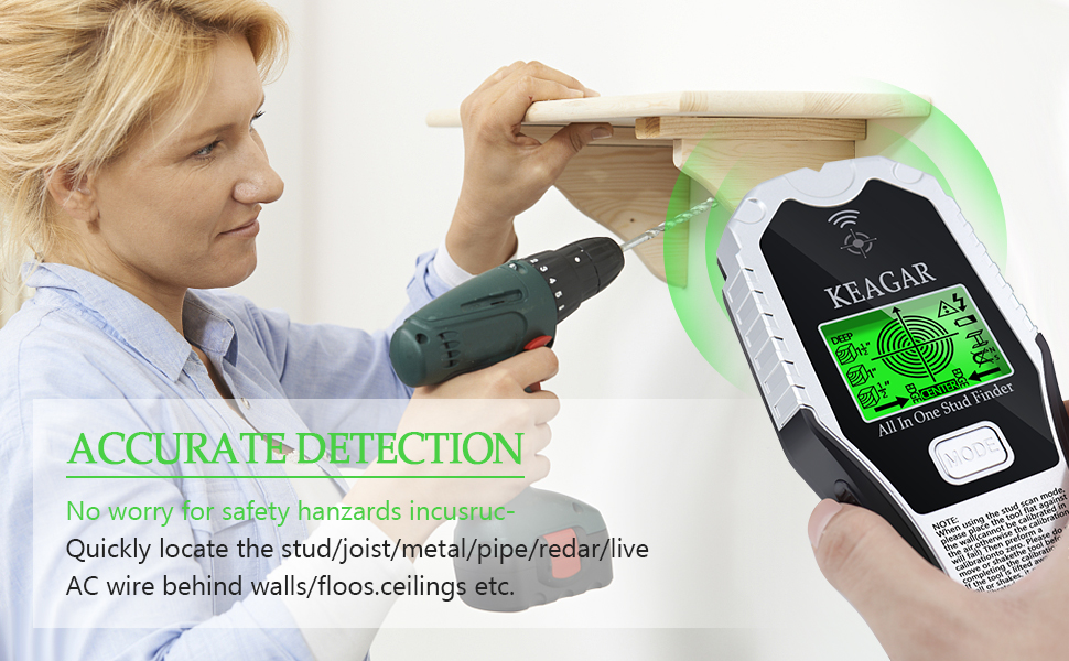 Amazon.com: Stud Finder Wall Scanner, 7 In 1 Electronic Stud Sensor Wall Detector, Beam Finder ...