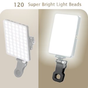 Amazon.com : Video Light LED with Clip, Camnoon Selfie Streaming Light with 120 LED Beads ...