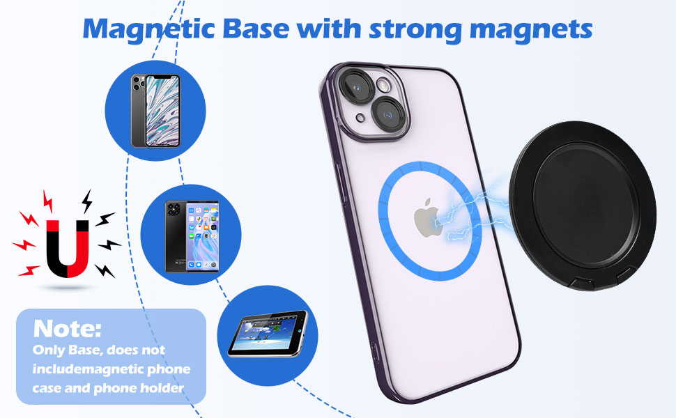 Amazon.com: GCQOO Magnetic Phone Ring Holder for PopSocket Kickstand for iPhone 12 13 14 15 ...