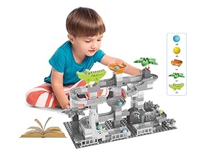 Amazon.com: JIXIn Dinosaur Marble Runs Building Blocks 187Pcs Compatible With Lego DUPLOS for ...