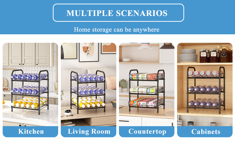 Amazon.com: GILLAS 3 5 6 7 8 Tier Water Bottle Storage, Metal Beverage Can Rack,Large Capacity ...