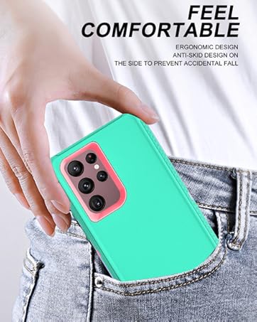 Amazon.com: HONG-AMY for Samsung Galaxy S22 Ultra Case with Self Healing Flexible TPU Screen ...