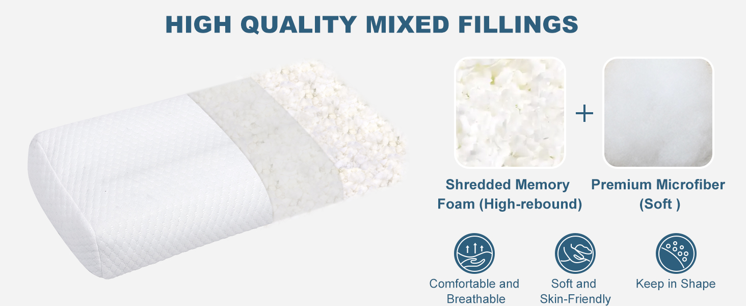 Amazon.com: TANYOO Knee Pillow for Side Sleepers Shredded Memory Foam Adjustable Legs Pillow for ...