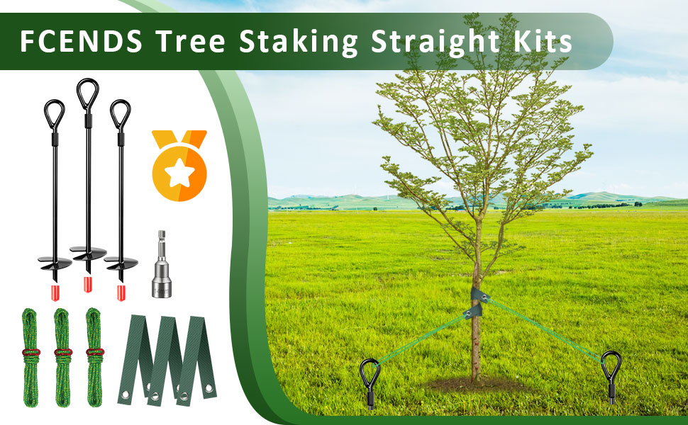 Amazon.com : Heavy Duty Tree Stake Kit, Tree Stakes and Supports for ...