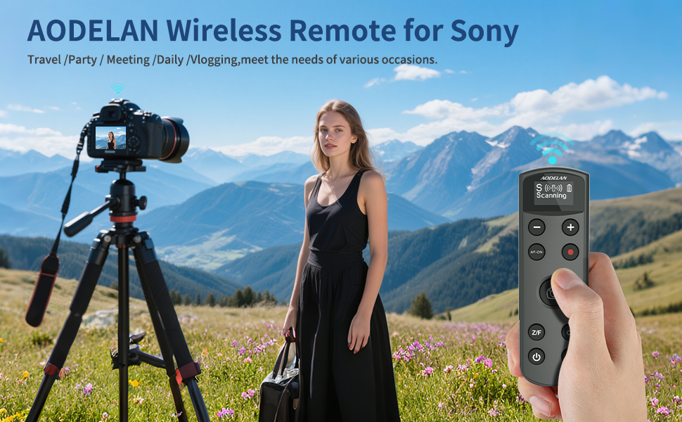 Amazon.com : for Sony Camera Rechargeable Shutter Release, AODELAN Wireless Remote Control Zoom ...