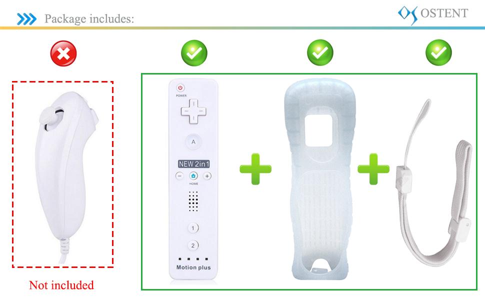OSTENT Controlador Remoto 2 en 1 Incorporado en Motion Plus Compatible ...