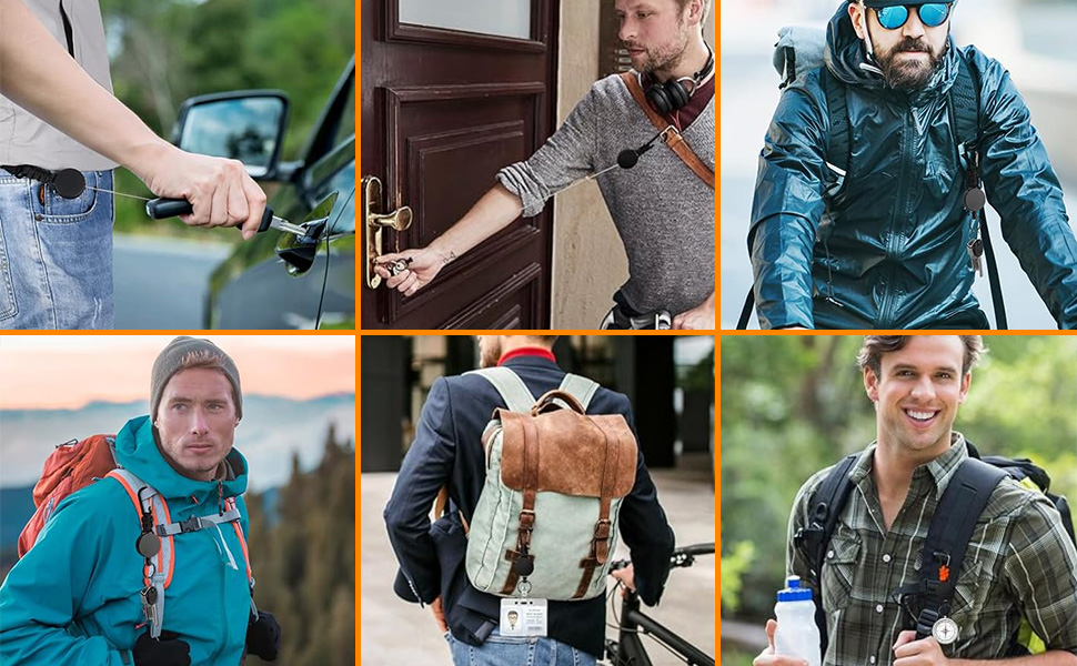 Amazon.co.jp: [SODOI] 2個セット リールキーホルダー カラビナ付き 多機能 超軽量 伸縮性リール式キーリール 紛失防止 吊り下げ名札 キャンプ ハイキング 釣りアウトドア ...