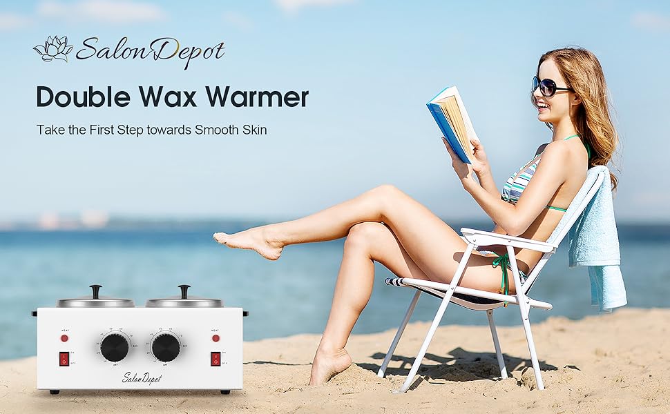 Amazon.com: SalonDepot Professional Electric Wax Heater Machine for Hair Removal, Double Wax ...