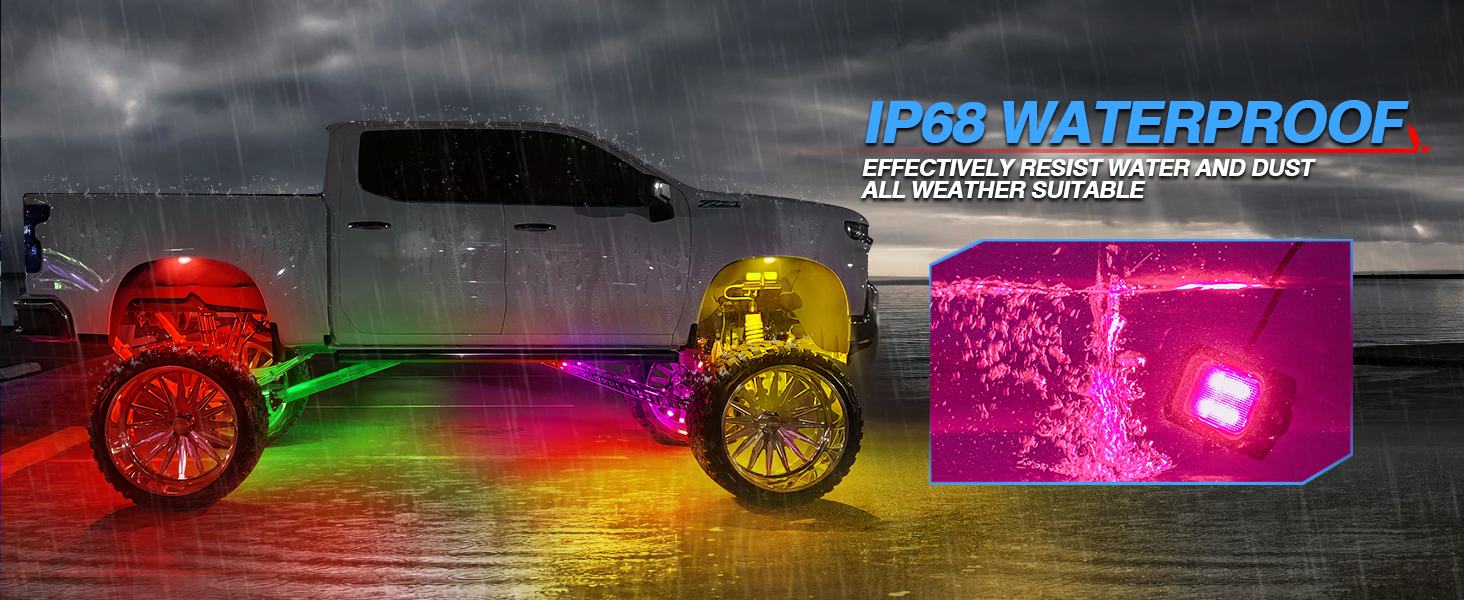 Amazon.com: MICTUNING C2 Max RGB+IC Chasing Color LED Rock Lights - 12 Pods Underglow Lighting ...