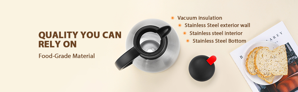 Amazon.com: Thermal Coffee Carafes For Keeping Hot, YIOANSO 106oz Double Walled Vacuum Insulated ...