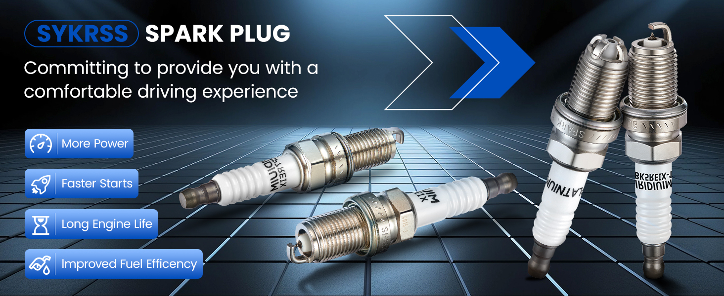 Amazon.com: SYKRSS 95660 Iridium Platinum Spark Plugs 4 Pack - Compatible with Nissan Murano ...