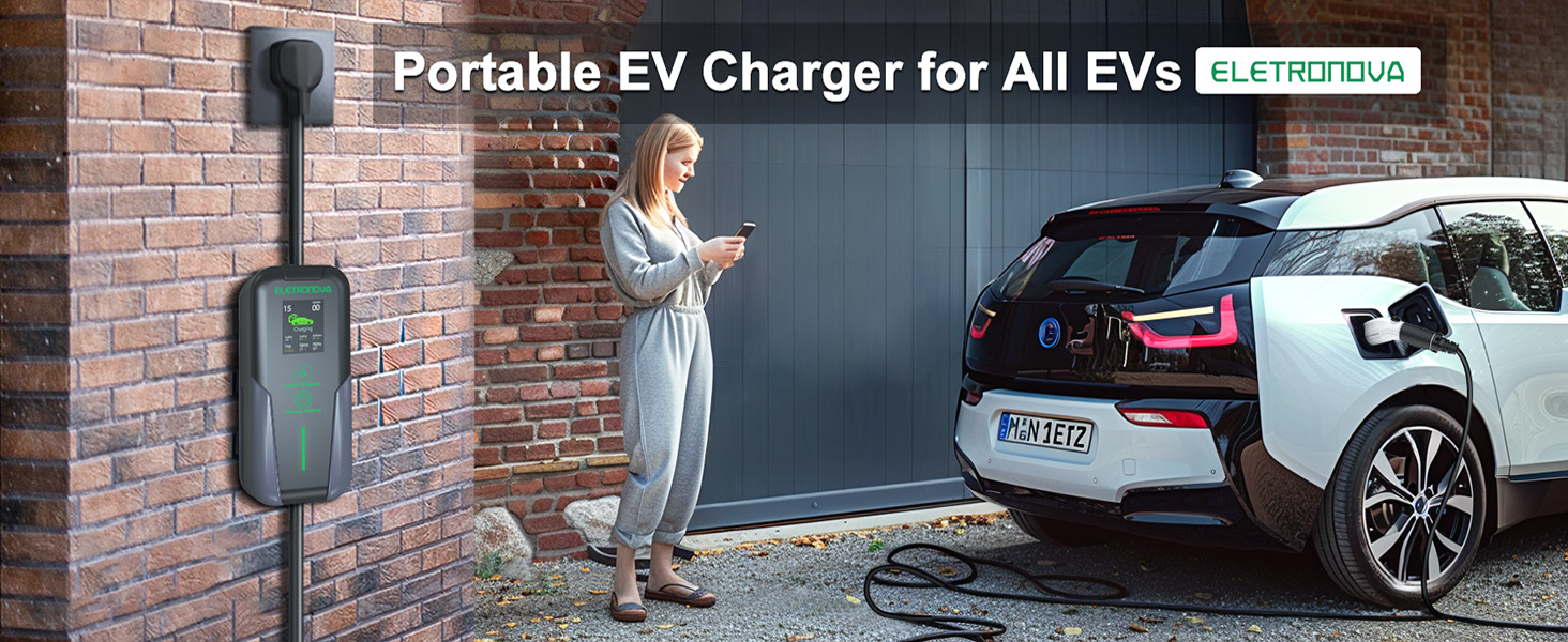 Amazon.com: Level 2 EV Charger 240V /40 Amp UL & Energy Star Certified Metal Case Indoor/Outdoor ...