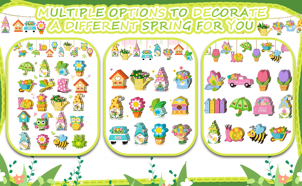 Amazon.com: 40Pcs Spring Summer Tree Ornaments, Spring Sunflower ...