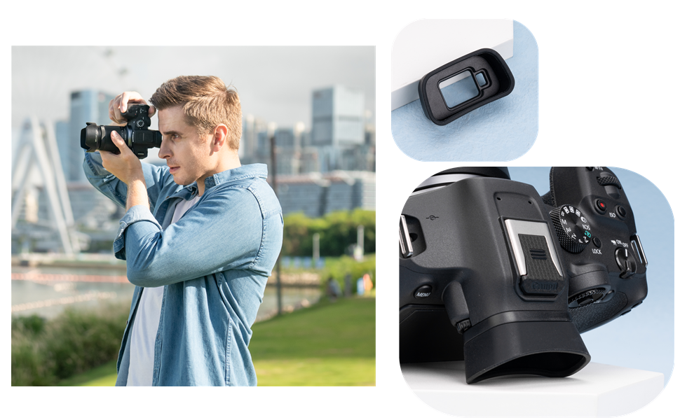 Soft Silicon R7 Eyecup Eyepiece，Extended Camera Eye Cup Viewfinder Special Designed for Canon ...